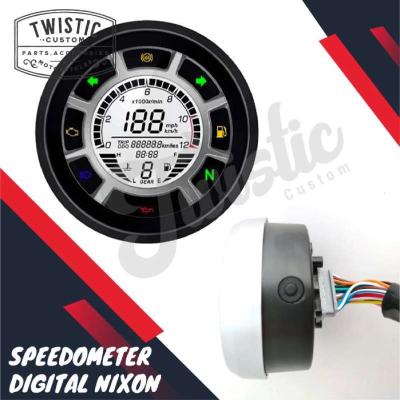 Promo Speedometer Digital Nixon Motor Custom Universal Scrambler ...