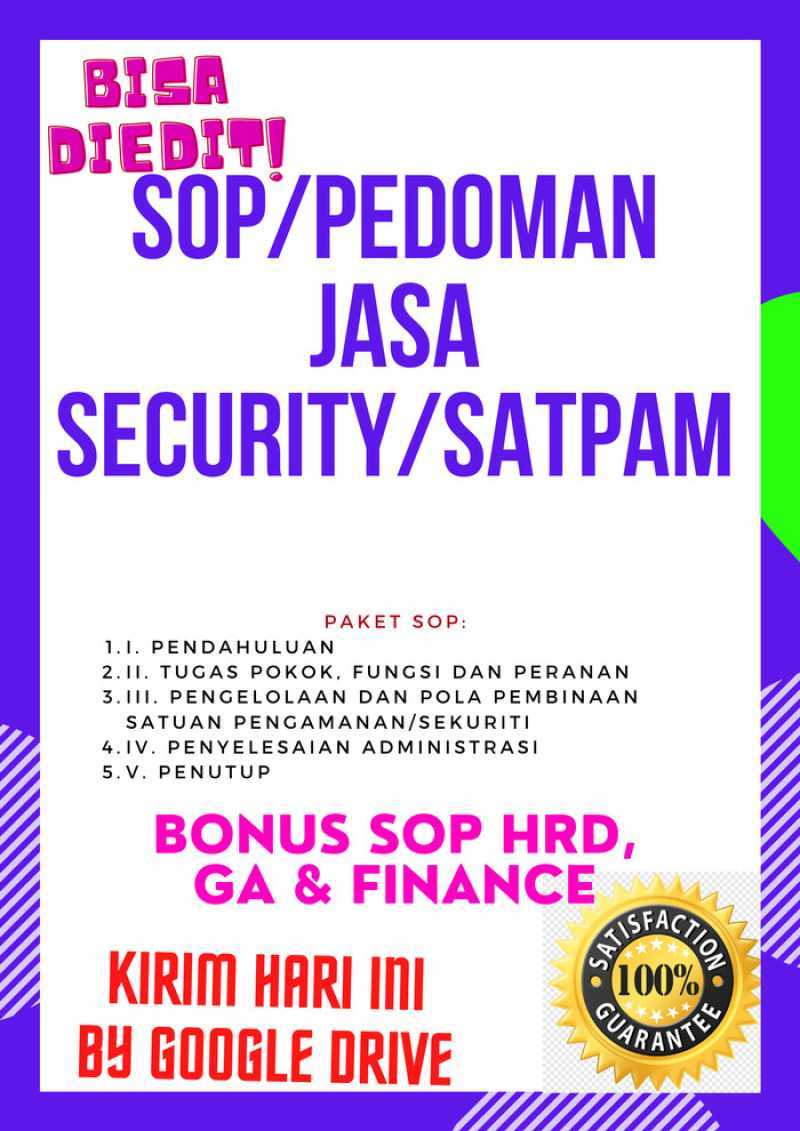 Jual Sop / Pedoman Jasa Security / Satpam Di Seller Noelle - Cengkareng ...