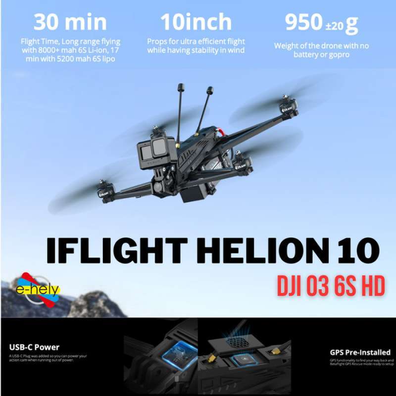 Jual Iflight Helion 10 O3 6s Hd Long Range Fpv Drone - Elrs Diversity ...