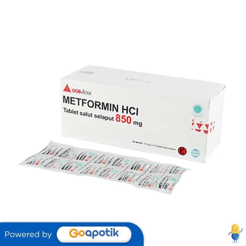 Jual Metformin Ogb Dexa Medica 850 Mg Box 100 Tablet / Diabetes Di ...