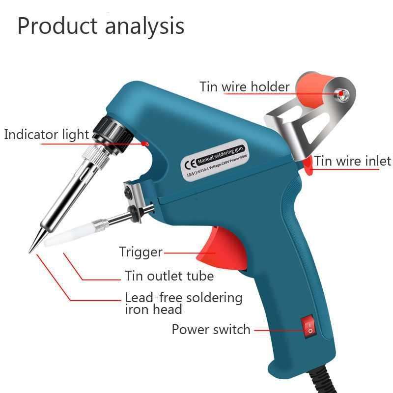 Promo Debailong Solder Listrik Tembak Tin Gun Adjustable Heat 220v 60w ...