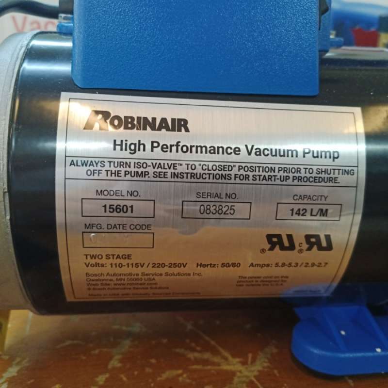 Jual Vacuum Pump Robinair Usa Model-15601(1/2 Pk) Di Seller Kaniarts ...
