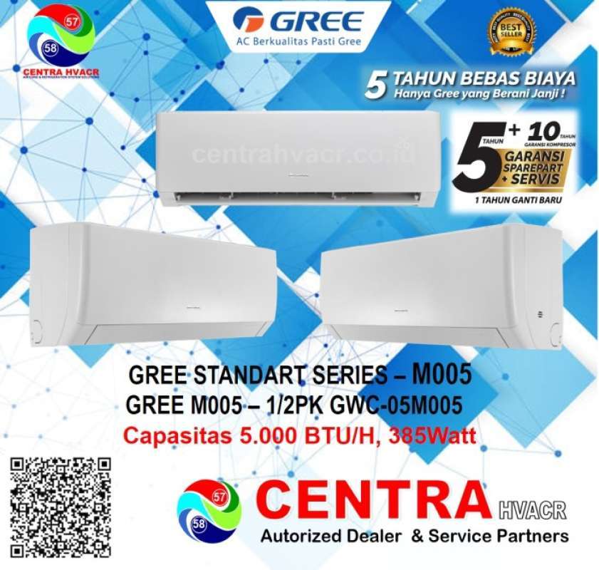 Promo Ac Split Gree Standard 1/2 Pk Model Gwc-05-moo5 Diskon 3% Di ...