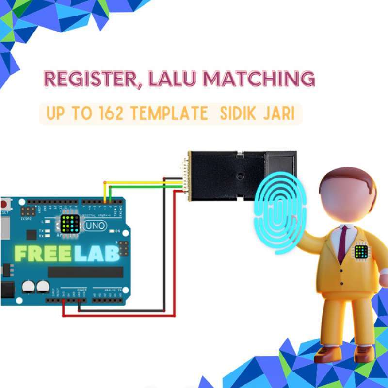 Promo Fingerprint Sensor Sidik Jari As608 Deteksi Finger Print U/ Ardu ...