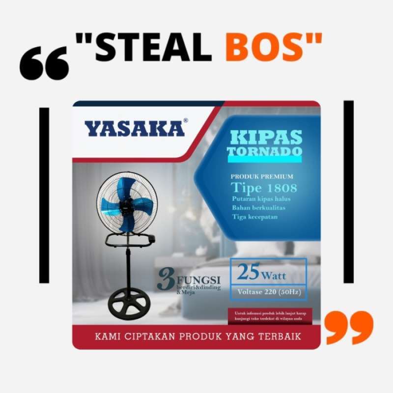 Jual Kipas Angin Besi Tornado Yasaka 18 Inch/y-1808/3in1 Di Seller Jete ...