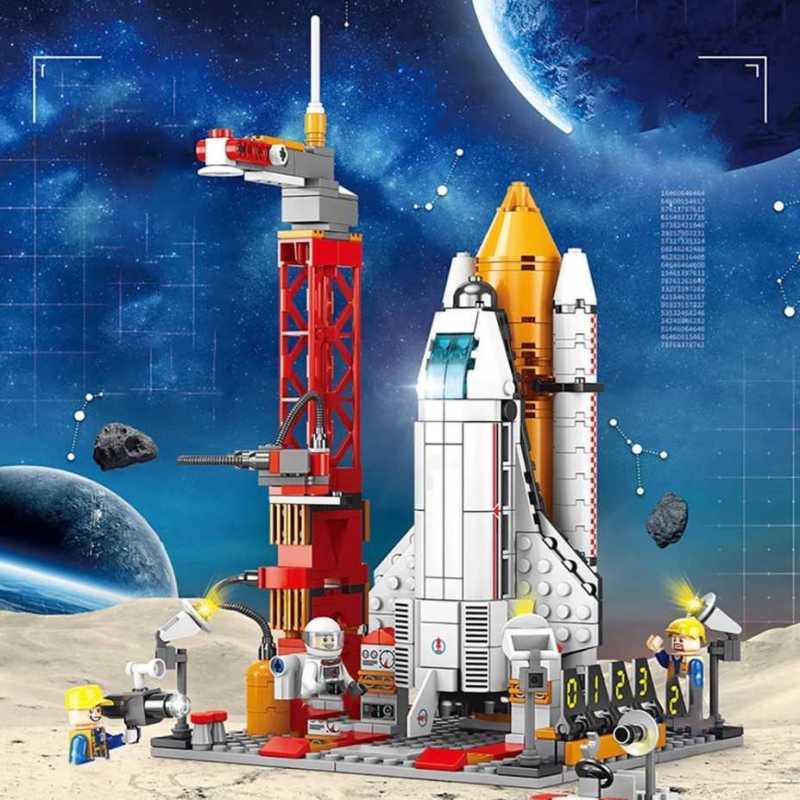 Jual Lele Brother Mainan Pesawat Luar Angkasa Aerospace Rocket 512 ...