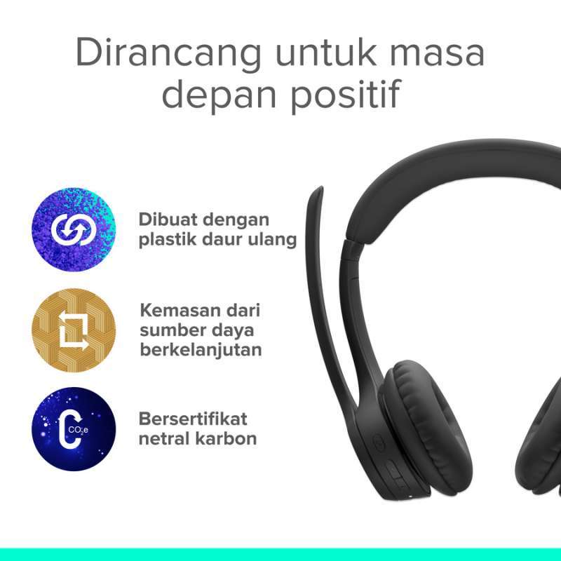 Jual Logitech Headset Zone 300 Bluetooth Wireless Mikrofon Noise-canceling Di Seller ...