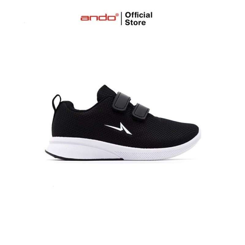 Jual Ando Official Sepatu Sneakers Sip 35 V Anak - Hitam/putih Di ...