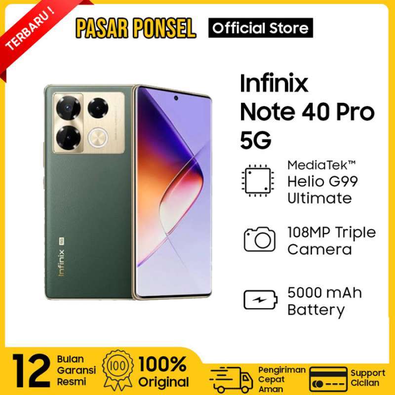 Promo Infinix Note 40 Pro 5g 8/256 Gb Garansi Resmi Termurah - Gold Diskon 10% Di Seller Pasar ...