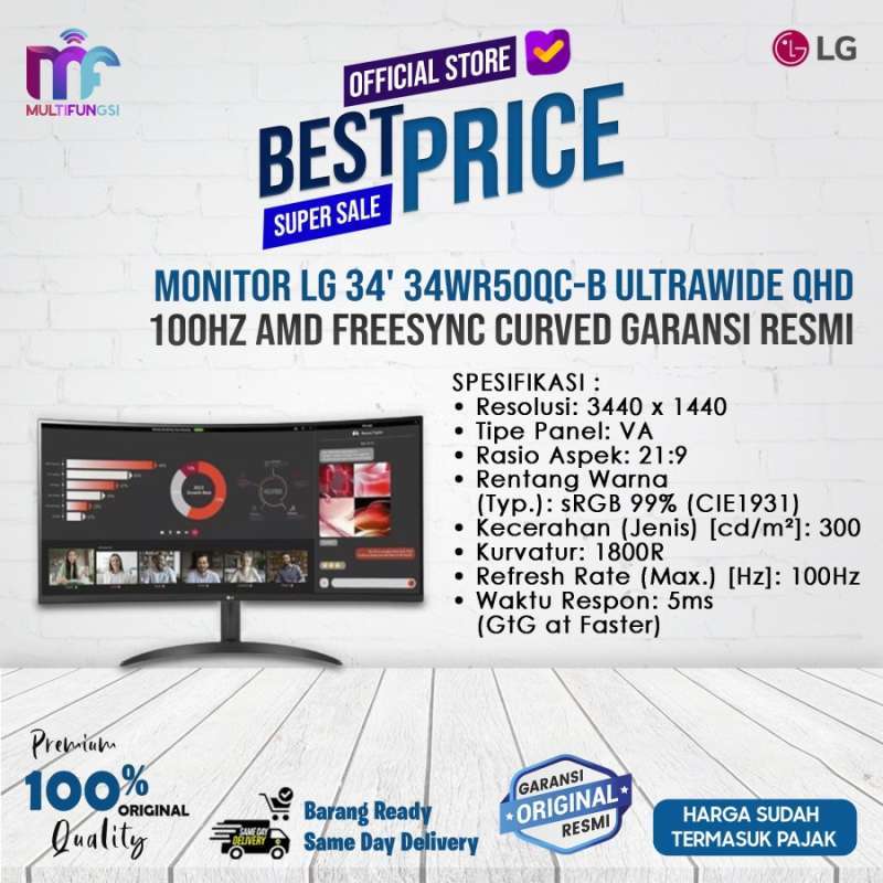 Jual Monitor Lg 34' 34wr50qc-b Ultrawide Qhd 100hz Amd Freesync Curved ... Jual Monitor Lg 34' 34wr50qc-b Ultrawide Qhd 100hz Amd Freesync Curved ...