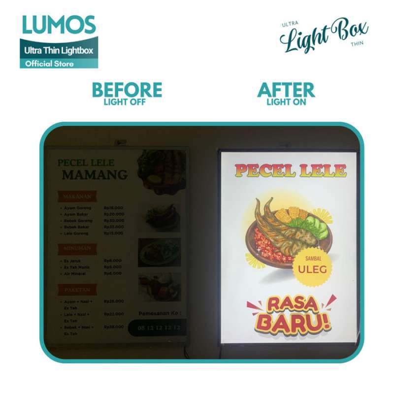 Jual Ultra Thin Light Box A2 - Lumos 1.0 Led Signage Slim Portable ...