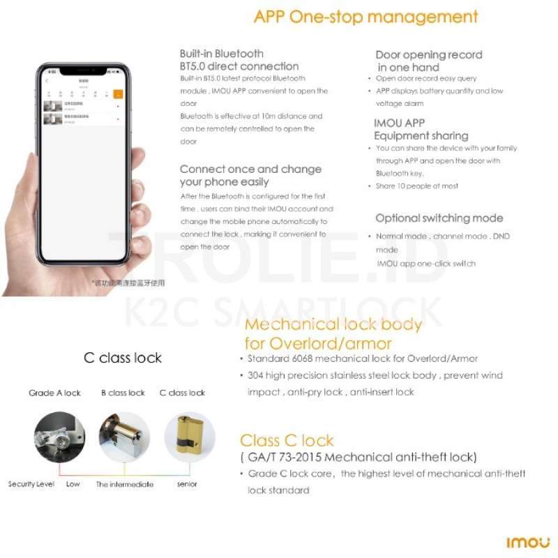 Promo Imou Smart Door Lock / Kunci Pintu Digital K2c Diskon 50% Di ...
