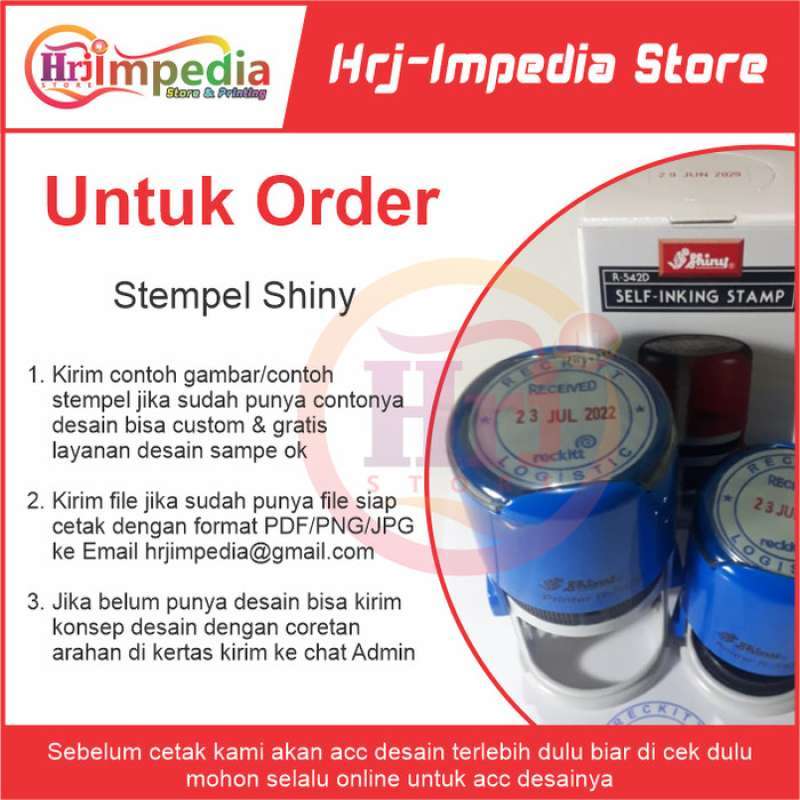 Jual Cetak Stempel Received Tanggal 2 Warna | Cetak Stempel Shiny ...