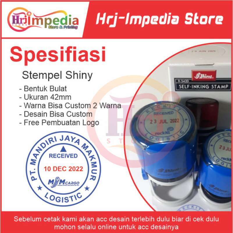 Jual Cetak Stempel Received Tanggal 2 Warna | Cetak Stempel Shiny ...