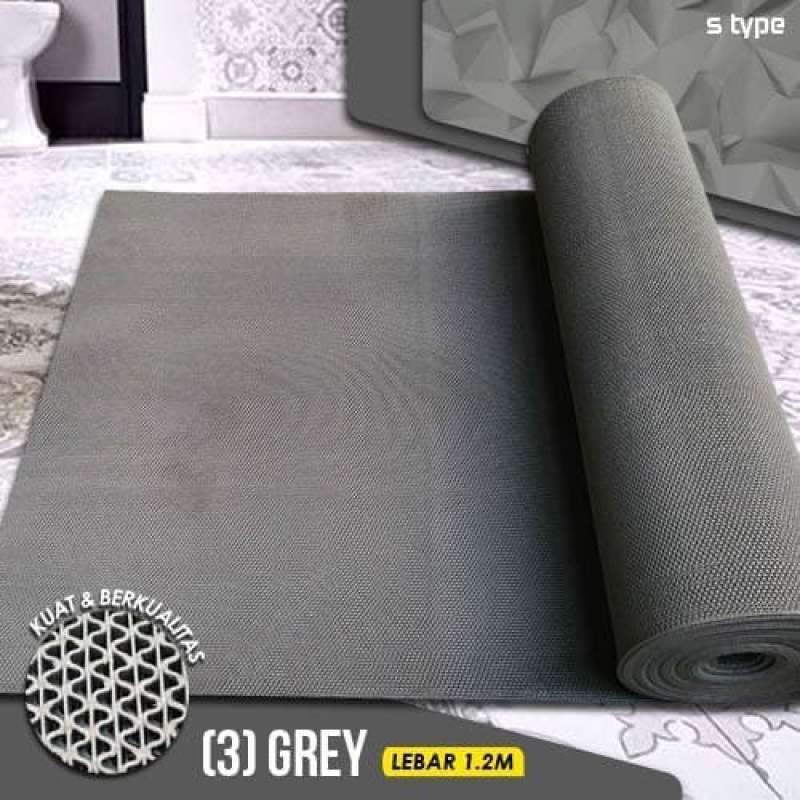Promo [carpet Shop Id] Karpet Pvc Lubang S Type 03 Grey L: 1.20 M ...