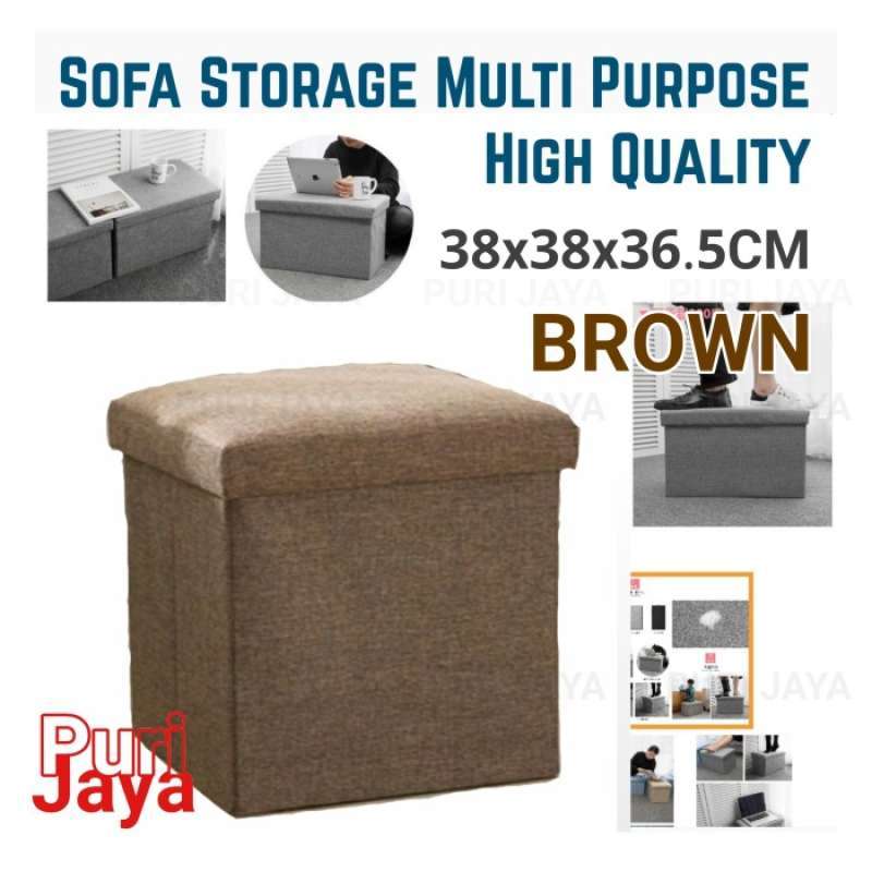 Promo Oritatami Bench Storage Box Sofa Kotak Penyimpanan Stool Foldable ...
