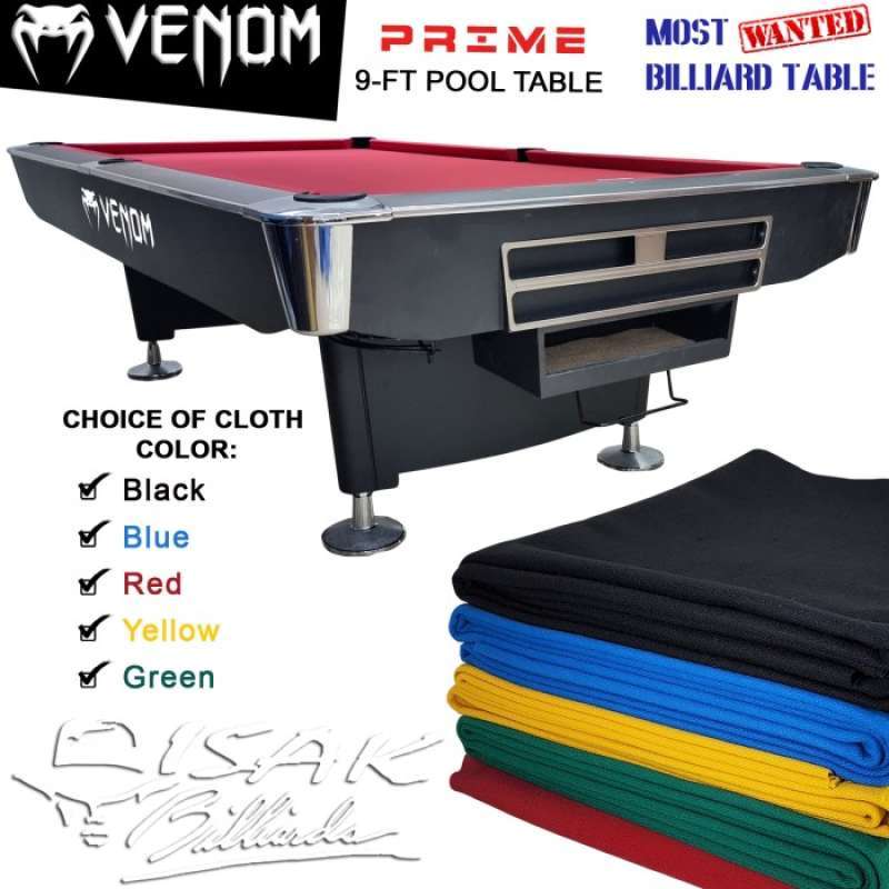 Jual Venom Prime Black 9 Ft Pool Table - Meja Billiard Biliar Bilyard ...