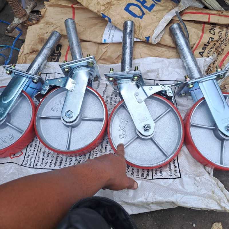 Jual Roda Scaffolding Heavy Duty 8inch Beban Berat 2 Ton Per Set 4buah ...