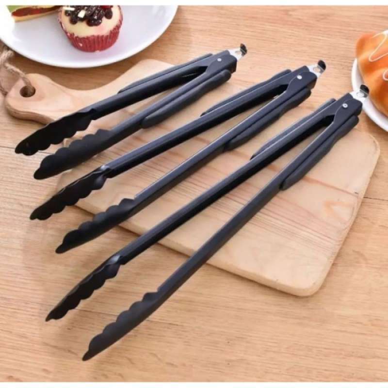Jual Food Tong Stainless Jepitan Capitan Makanan Kue Gorengan Tahan ...