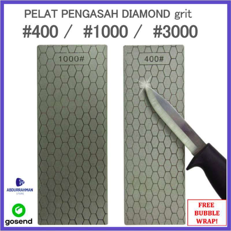 Jual Batu Pengasah Asah Asahan Pisau Diamond Sharpening Plate 400 1000 ...