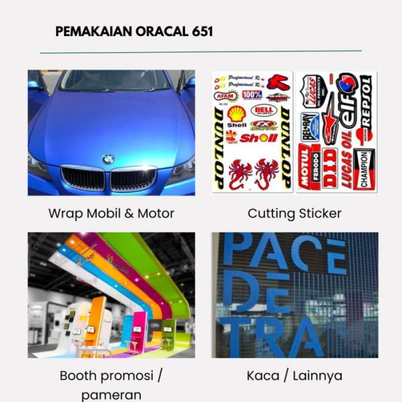 Jual Stiker Oracal 651 000/010/070 Transparan/ Putih/ Hitam 1 Meter Di ...