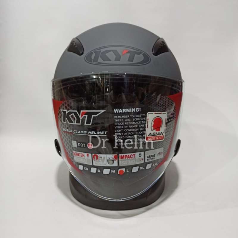 Jual Helm Kyt Galaxy Flat R Polos Abu Doff Double Visor - L Di Seller ...