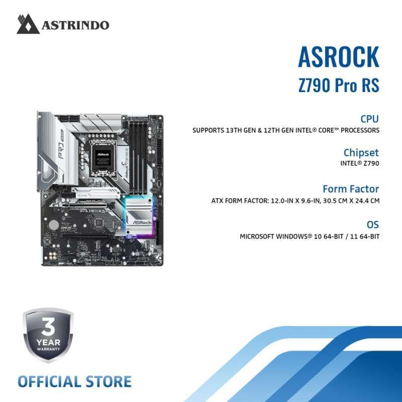 Promo Asrock Motherboard Z790 Pro Rs Intel Lga 1700 Support Gen 14 13 ...