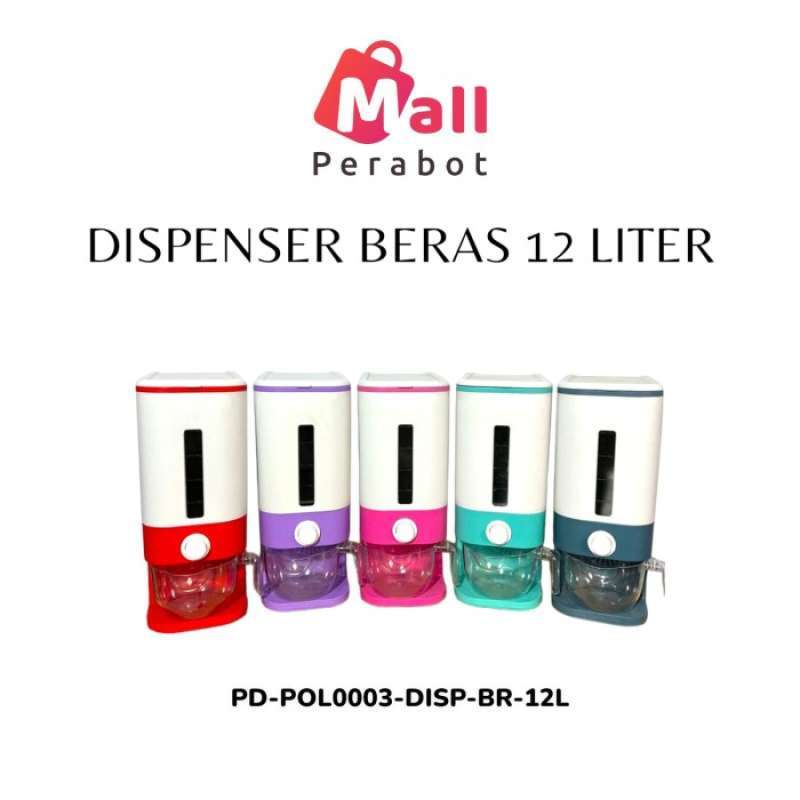 Jual Dispenser Beras 12 Liter Tempat Wadah Penyimpanan Rice Bucket ...