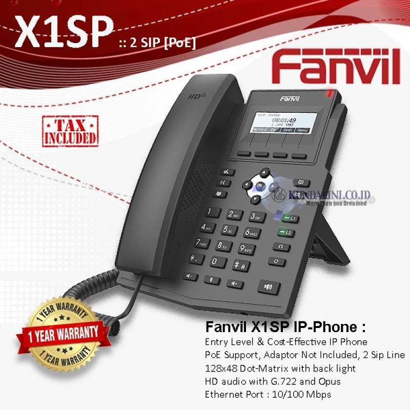 Promo Fanvil X1sp Entry-level Ip Phone [2 Sip - Poe] Diskon 23% Di ...