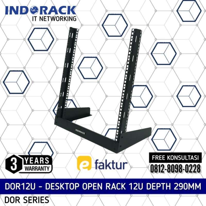 Promo Dor12 Desktop Open Rack 12u Depth 290mm Indorack Rak Audio ...