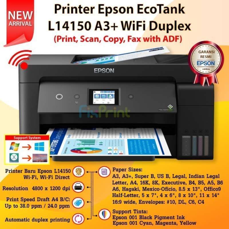 Promo Printer Ink Tank Ecotank L14150 A3+ Wifi Print Scan Duplex Diskon ...