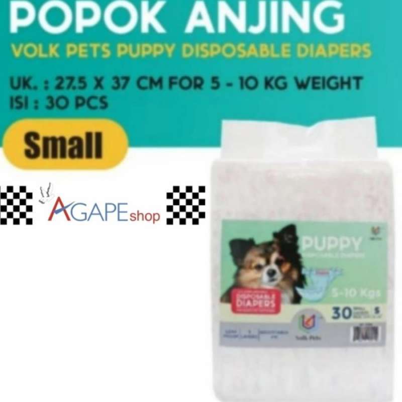 Jual Volk Pets Puppy Disposable Diaper S Isi 30/popok Anjing/pampers ...