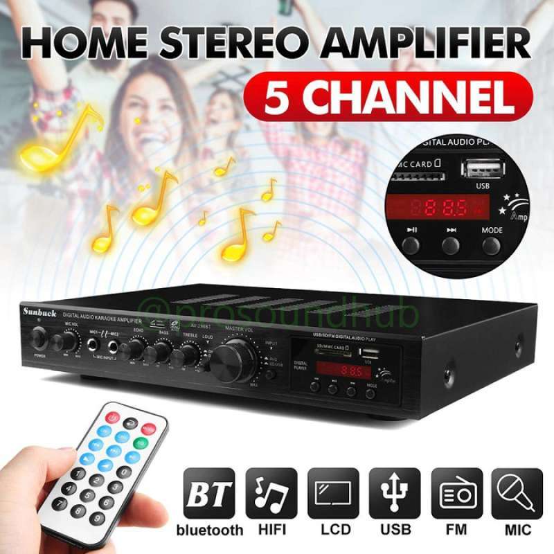 Promo Sunbuck Av-298bt Power Amplifier 4.1 5 Channel Bluetooth Home ...