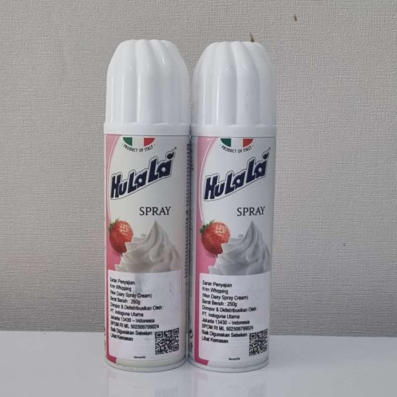 Jual Hulala Spray Aerosol 250ml | Whipping Cream Non Dairy Spray Cream ...