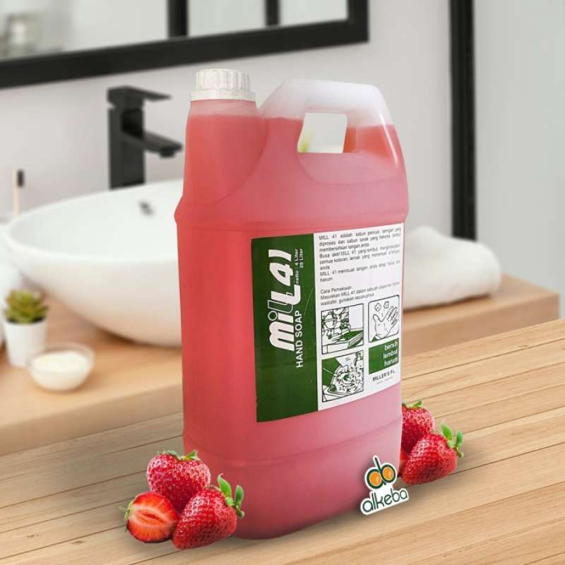 Jual Mill 41 Handsoap Strawberry Galon 4 Liter Sabun Cuci Tangan Hand ...