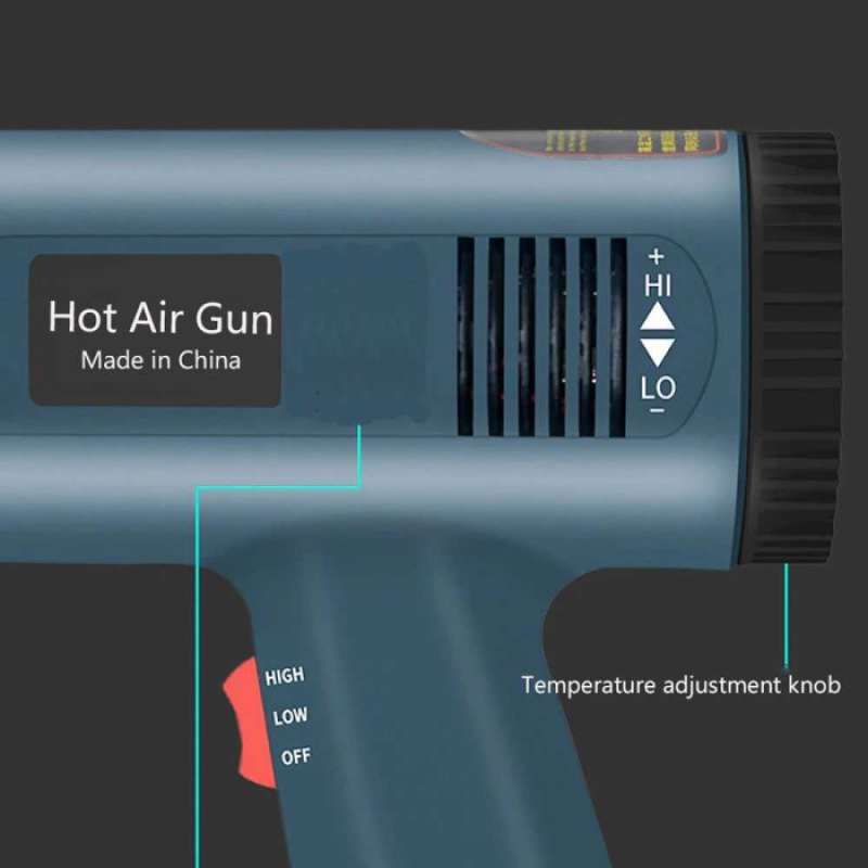 Promo Electric Hot Air Gun Dryer Heat Solder Thermal 2000w - Biru, With ...