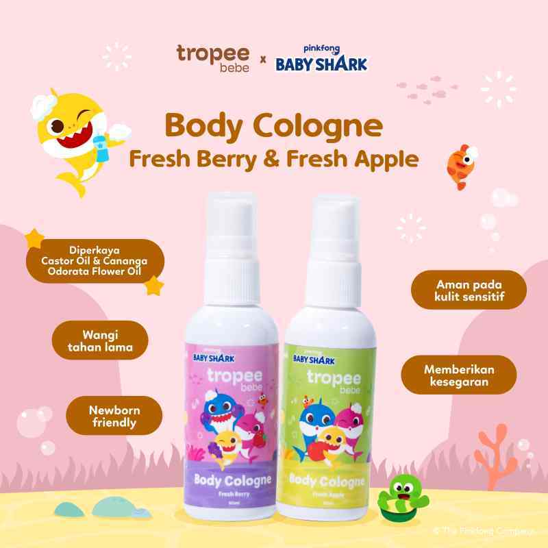 Promo Tropee Bebe - Pinkfong Body Cologne Fresh Berry 60ml + Telon Oil ...