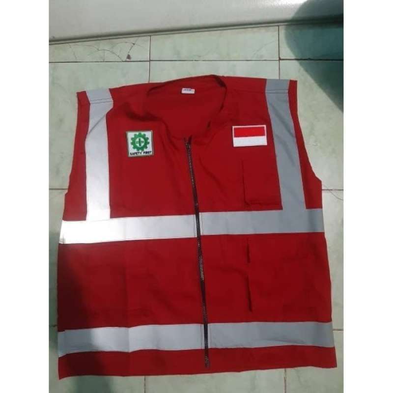 Promo Rompi Safety Bahan Drill Plus Logo K3 Dan Logo Bendera - Hijau ...