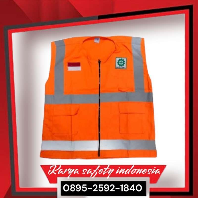 Promo Rompi Safety Drill/rompi Safety Proyek Warna Orange/rompi Proyek ...