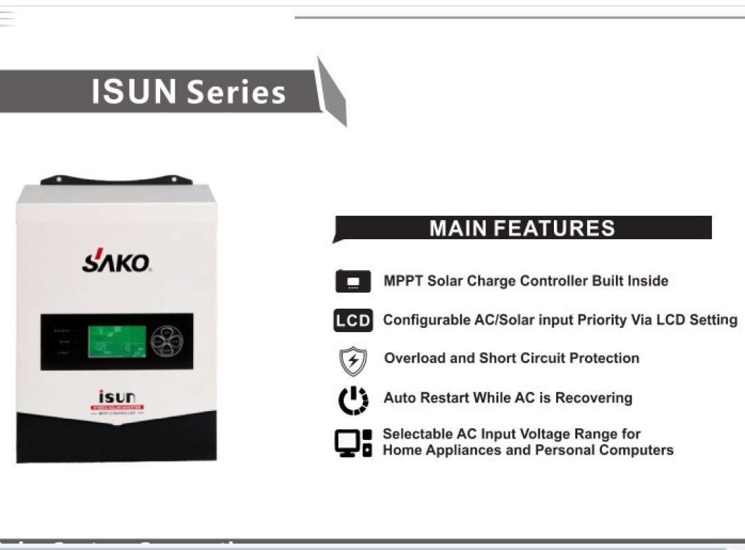 Jual Sako Hybrid Inverter Panel Surya 1000 Watt Plus Scc Mppt - Modul ...
