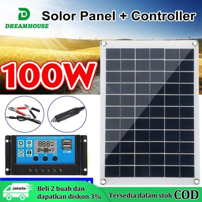 Jual 60w/100w Solar Panel Panel Surya Pembangkit Listrik Tenaga Surya ...