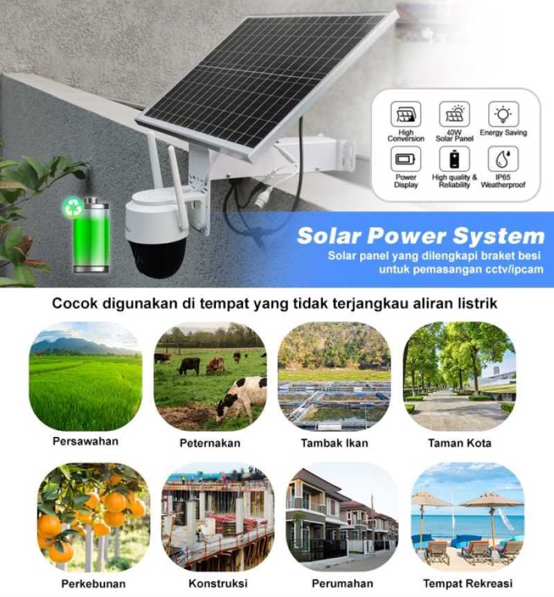 Jual Solar Panel Asima 40wp Tenaga Surya 12v 20ah Lithium Battery ...
