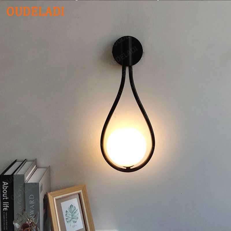 Jual Oudeladi Fitting Lampu Hias Nordic Modern Minimalist Wall Lamp E27 ...