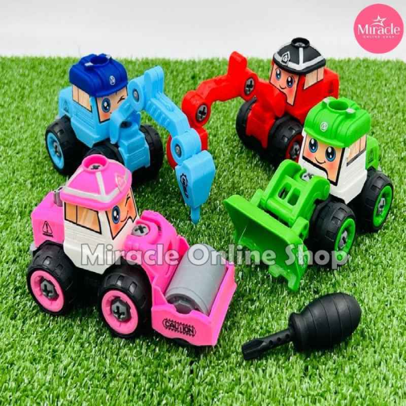 Promo Mainan Diy Mobil Bongkar Pasang Diy City Truk Cartoon Car Edukasi ...