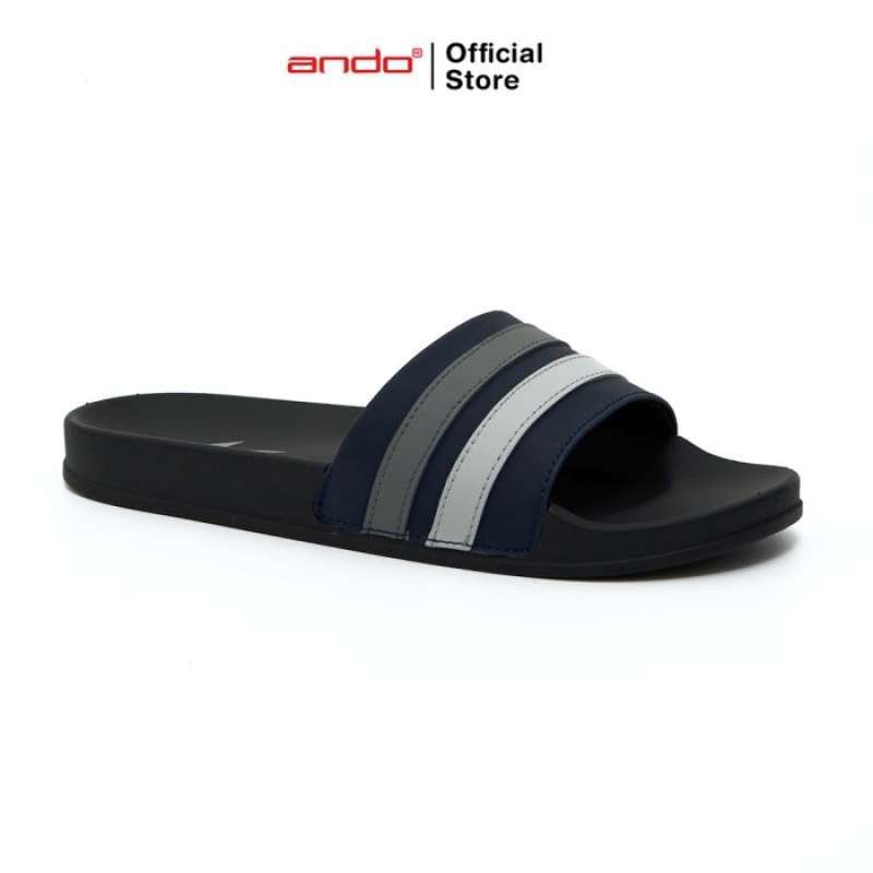 Jual Ando Official Sandal Selop Rapha Pria Dewasa - Navy/abu Tua/ Abu ...