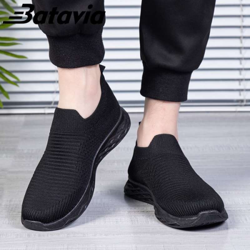 Jual Batavia 2023 Sepatu Pria Ringan Hitam Slip-on Pria Sepatu Senior ... Jual Batavia 2023 Sepatu Pria Ringan Hitam Slip-on Pria Sepatu Senior ...