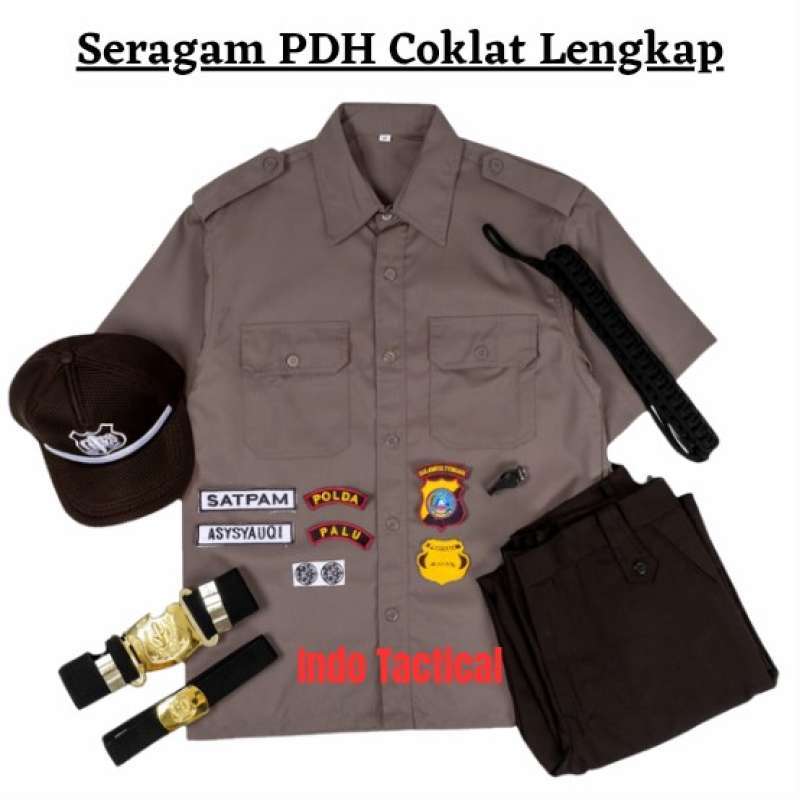 Jual Seragam Pdh Satpam Terbaru Kumplit Pdh Security - M Krem+bed Di ...