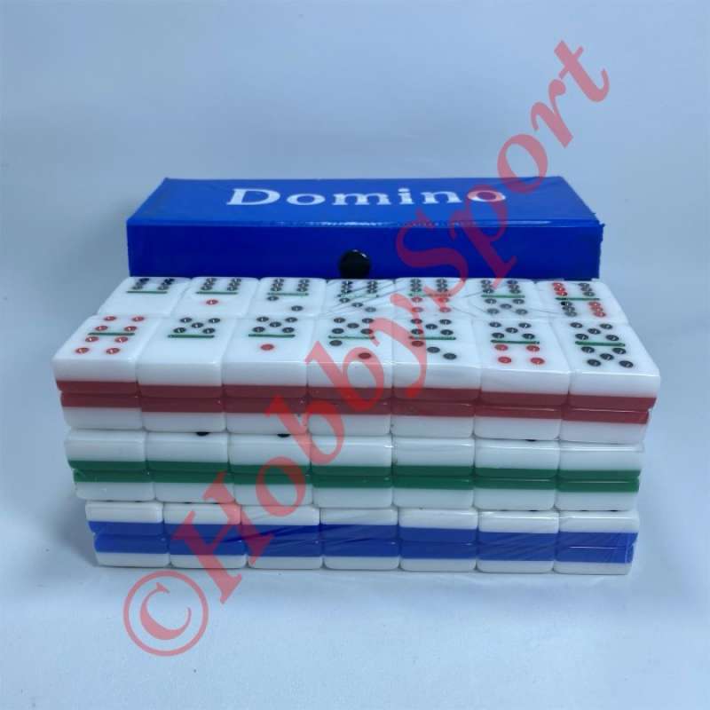 Promo Domino Batu Akrilik Warna + Tas Gaple Set Balok Tipis Dam Mahjong ...