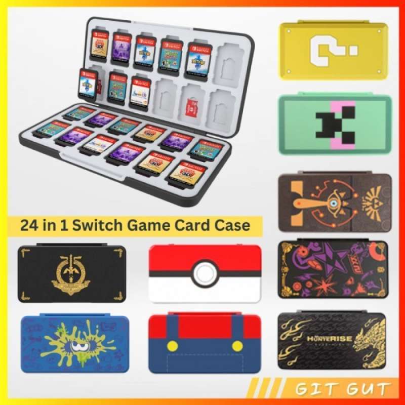 Jual Premium 24 In 1 Game Card Cartridge Case Box Storage Nintendo ...