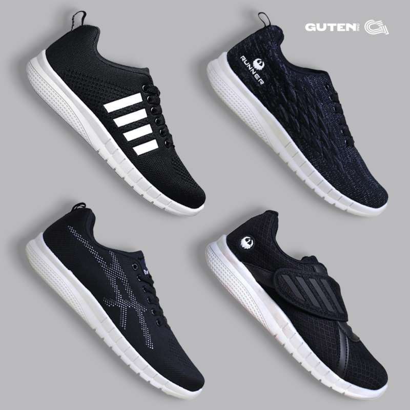 Promo Guten Inc - Sepatu Pria Low Runner Shoes Black Guteninc - 38 Low ...